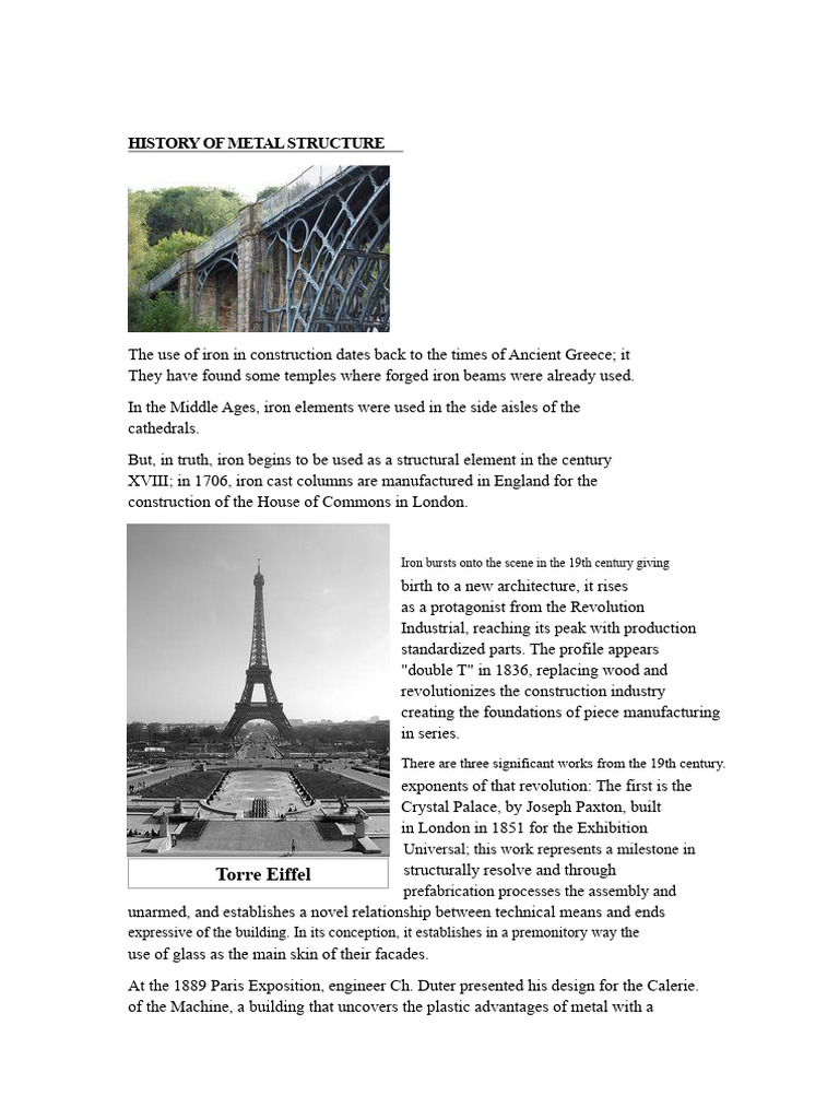 Metal Structure | PDF | Beam (Structure) | Reinforced Concrete