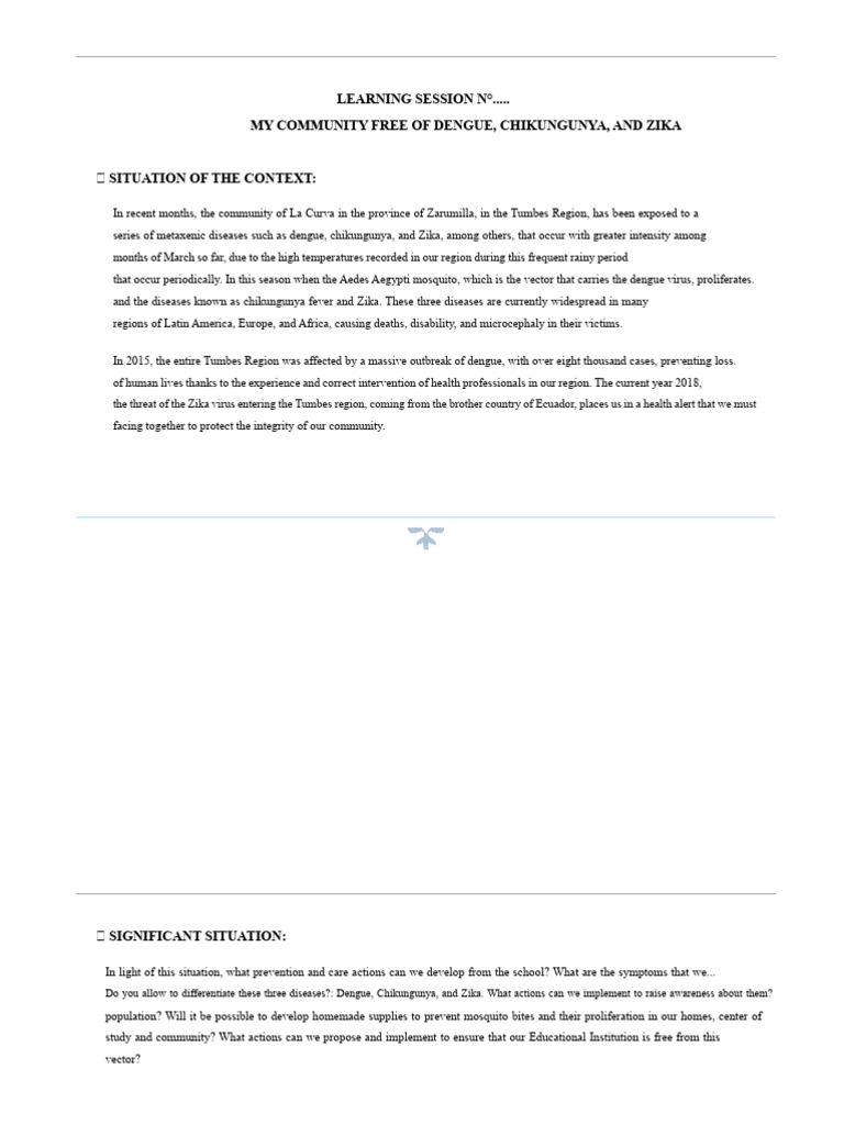 Examples of Significant Situations - Context | PDF | Zika Fever | Human ...