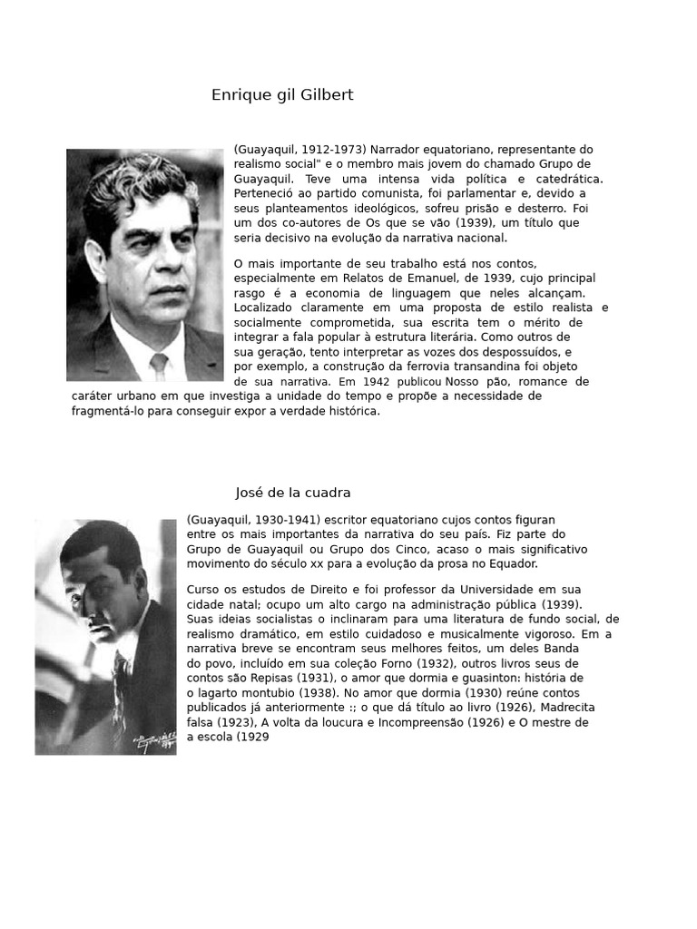 Enrique Gil Gilbert | PDF | Realismo (artes) | Narrativa