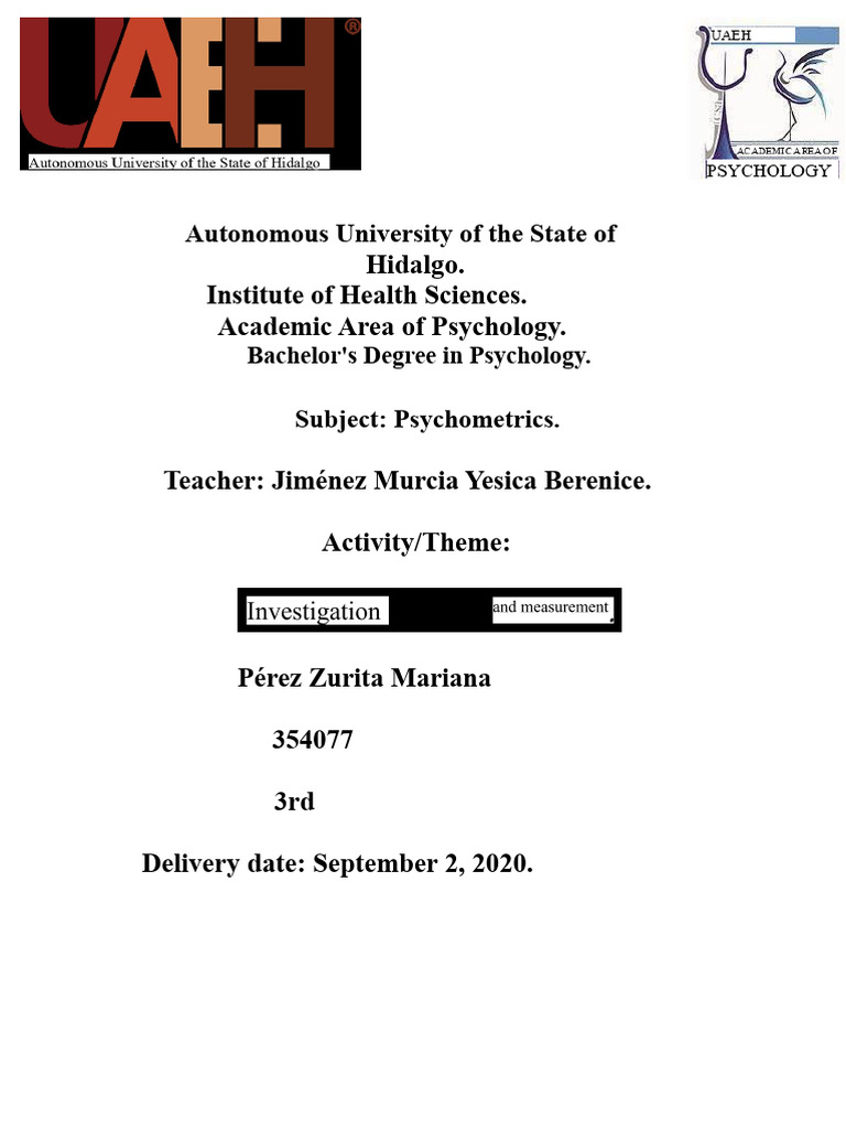 Understanding Measurement Errors in Psychology | PDF | Observational Error | Measurement