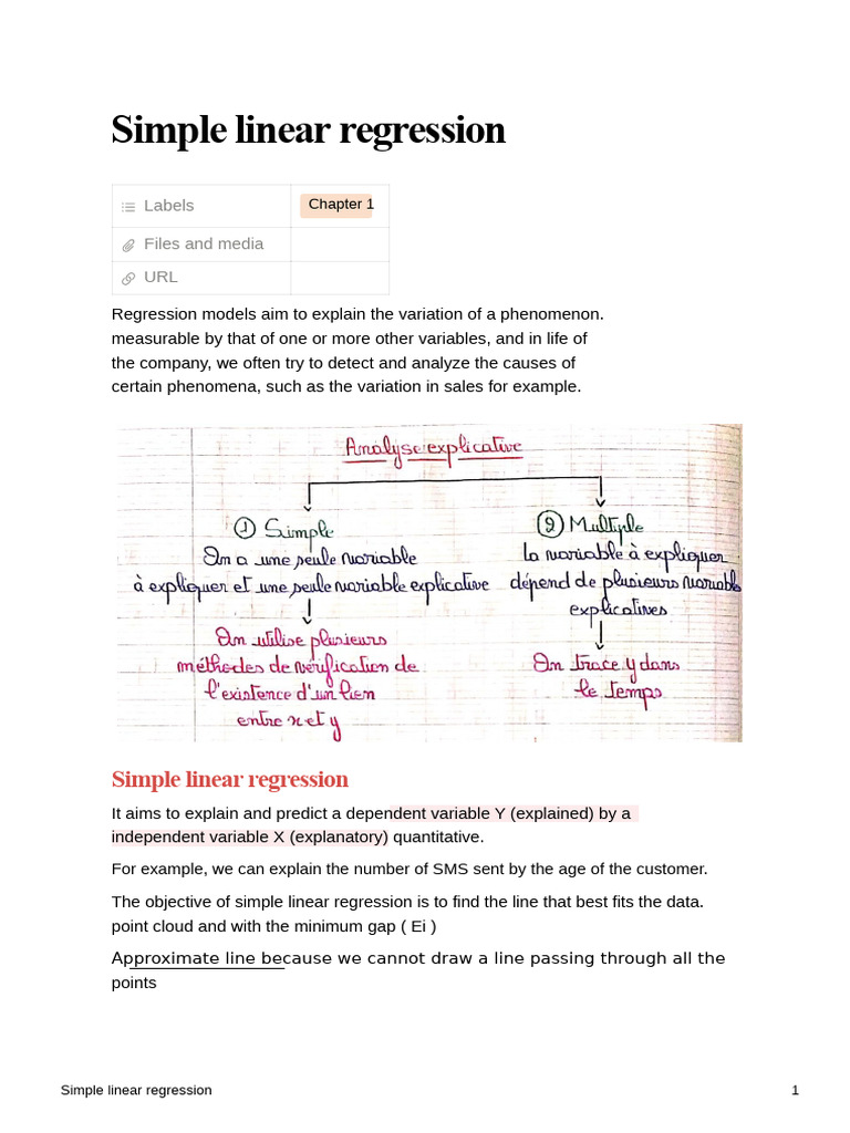 Simple Linear Regression | PDF | Regression Analysis | Errors And Residuals