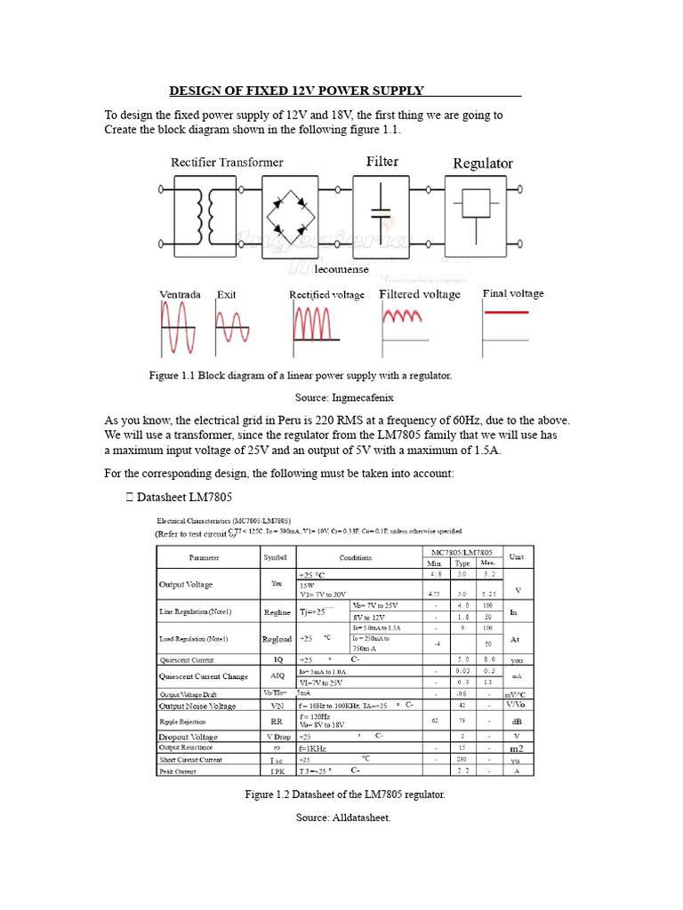 12V and 18V Power Supply Design Guide | PDF | Rectifier | Power Supply