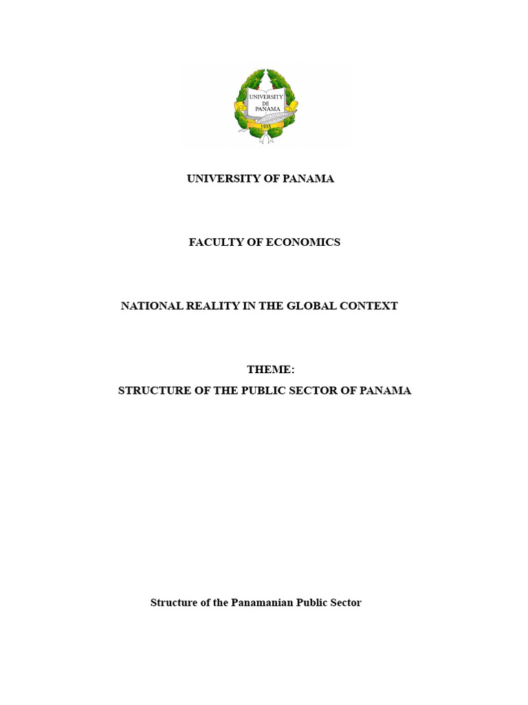 Structure of The Panamanian Public Sector | PDF | Banks | Panama