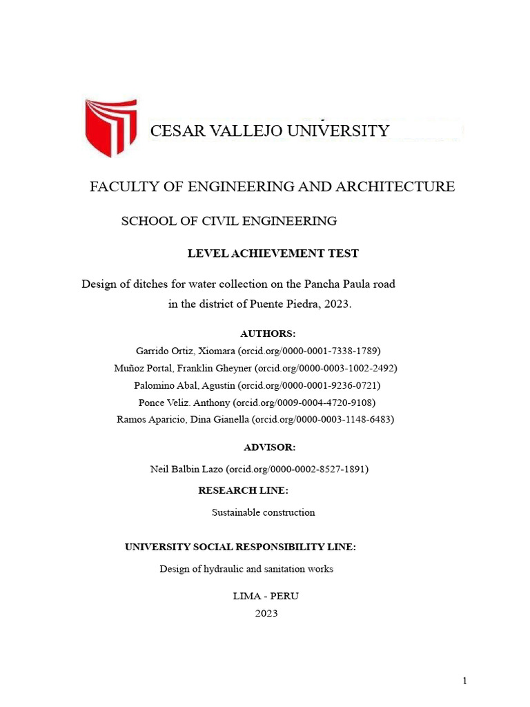 Final Achievement Level Test g8 Hydraulic Works | PDF | Road | Flood