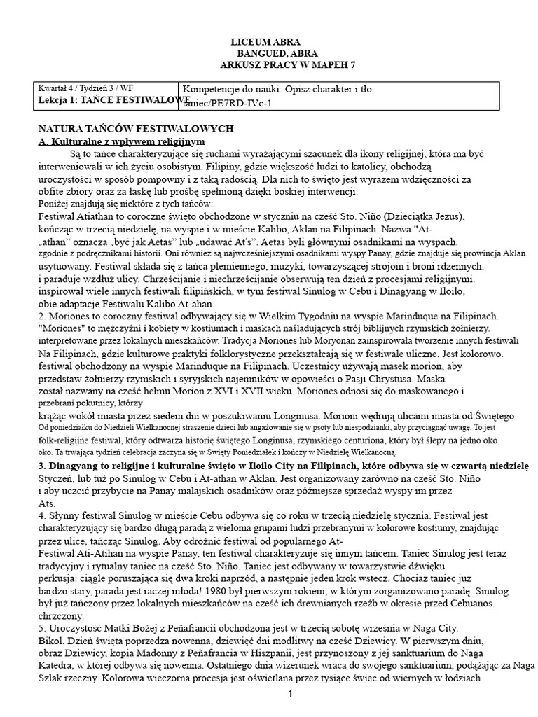 Pe 7 Q4 W3 Oraz 7 | PDF