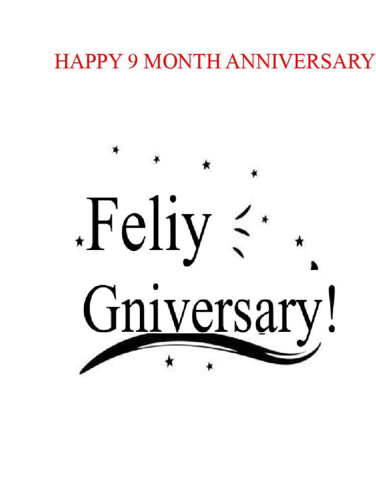 Happy 9 Month Anniversary | PDF | Love | Gratitude