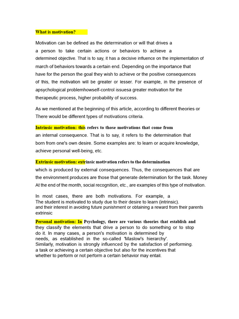 The Motivation | PDF | Motivational | Motivation