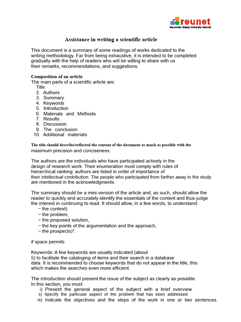 Scientific Article Writing | PDF | Data