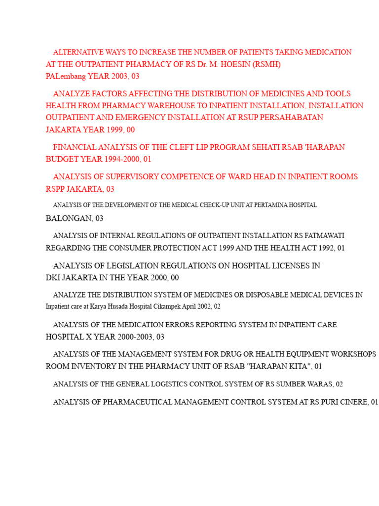 Thesis Title Mars | PDF | Hospital | Patient