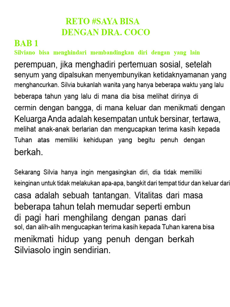 Transformasi Sehat Bersama Dra. Coco | PDF