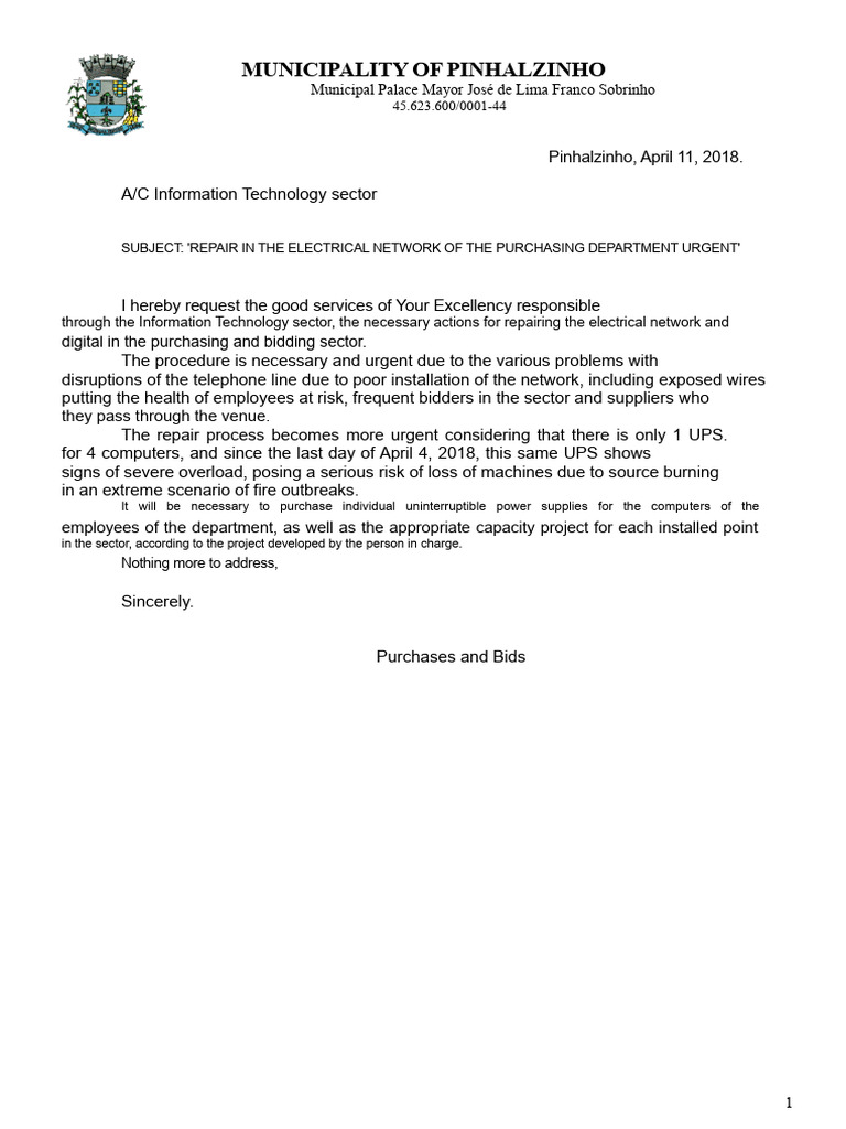 Electric Network Repair Notice | PDF