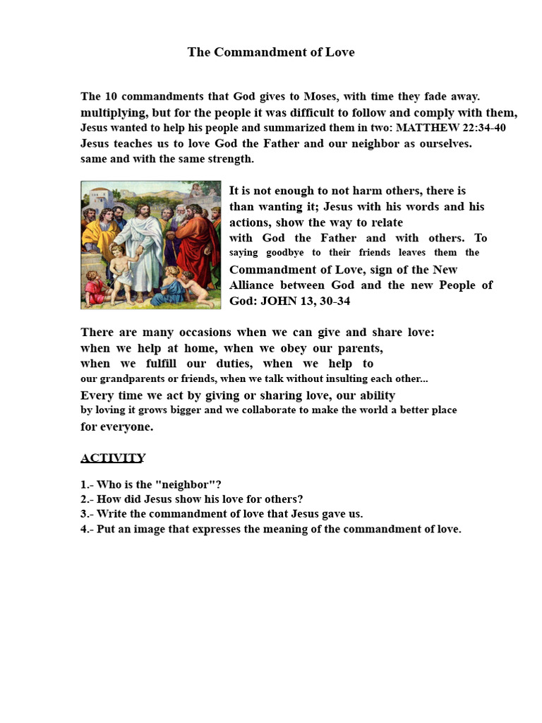 The Commandment of Love 1st | PDF