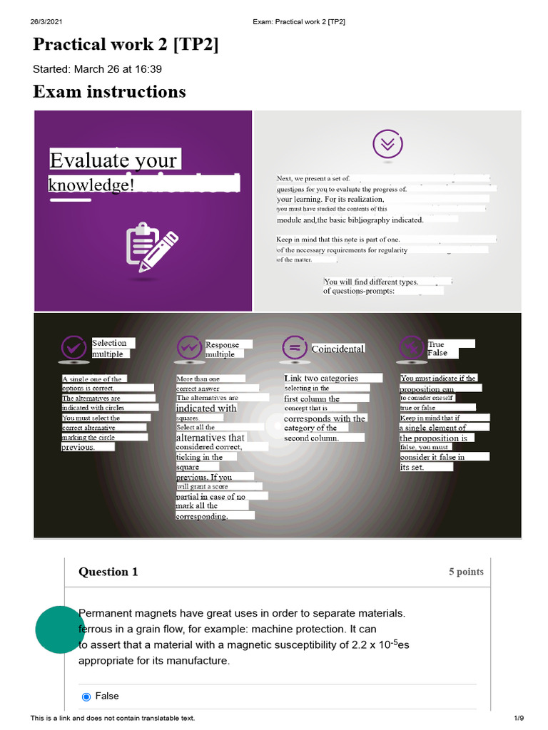 Exam Practical Work 2 Tp2 85 83 Pdf Inductor Inductance