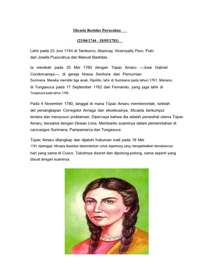Biografi - Micaela Bastidas Puyucahua | PDF