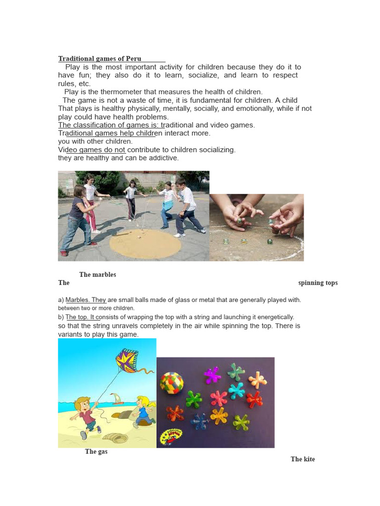 Traditional Games of Peru for Children | PDF
