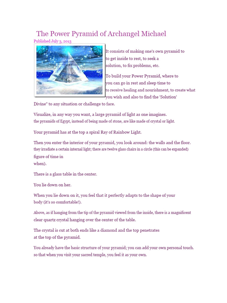 The Power Pyramid of Archangel Michael | PDF | Love