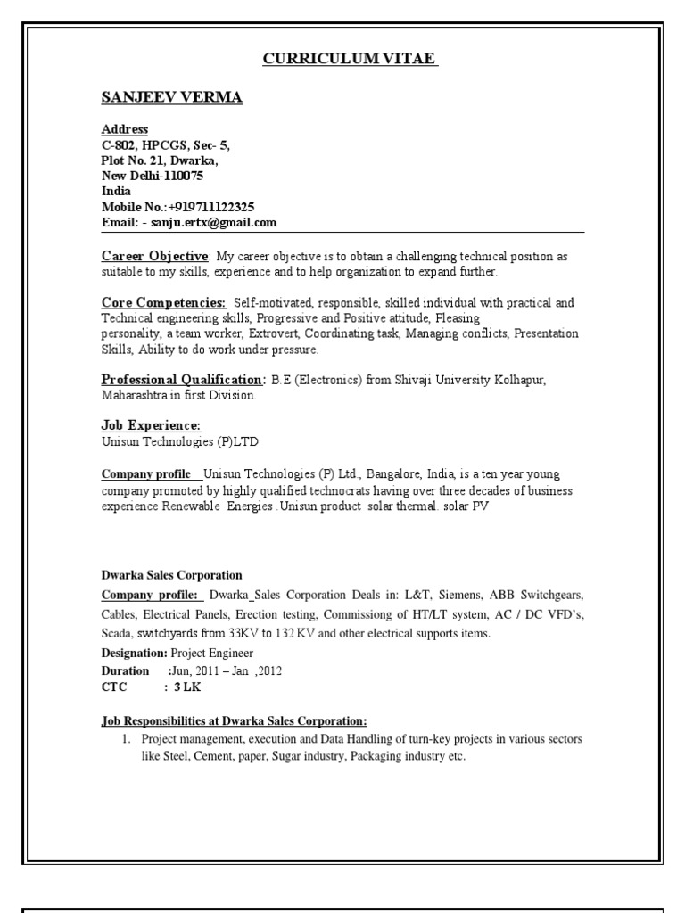 Sanju Resume | PDF | Scada | Programmable Logic Controller