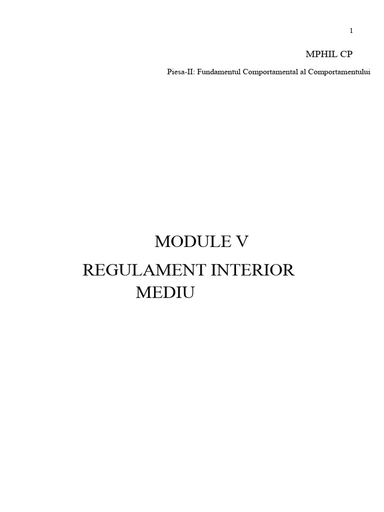 Modulul 5 Regularea Mediului Interior | PDF