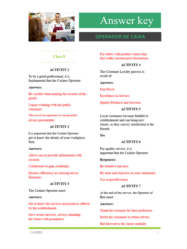Cashier Operator | PDF | Cheque | Credit Card