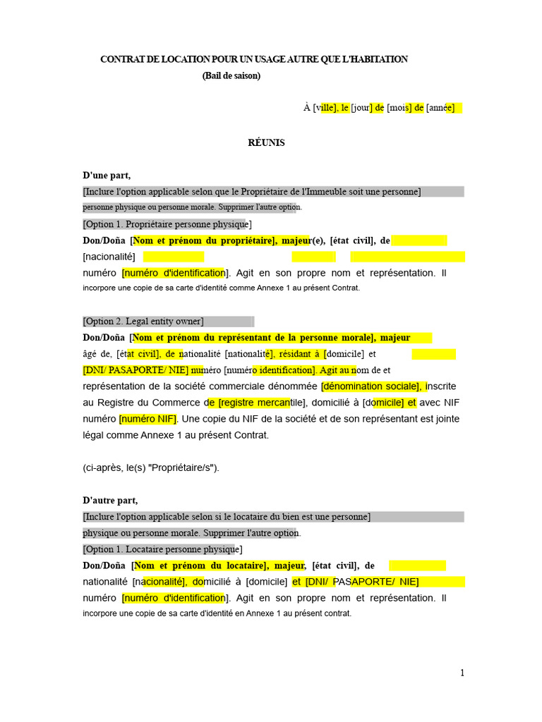 Contrat de Location Temporaire | PDF | Cautionnement | Banques