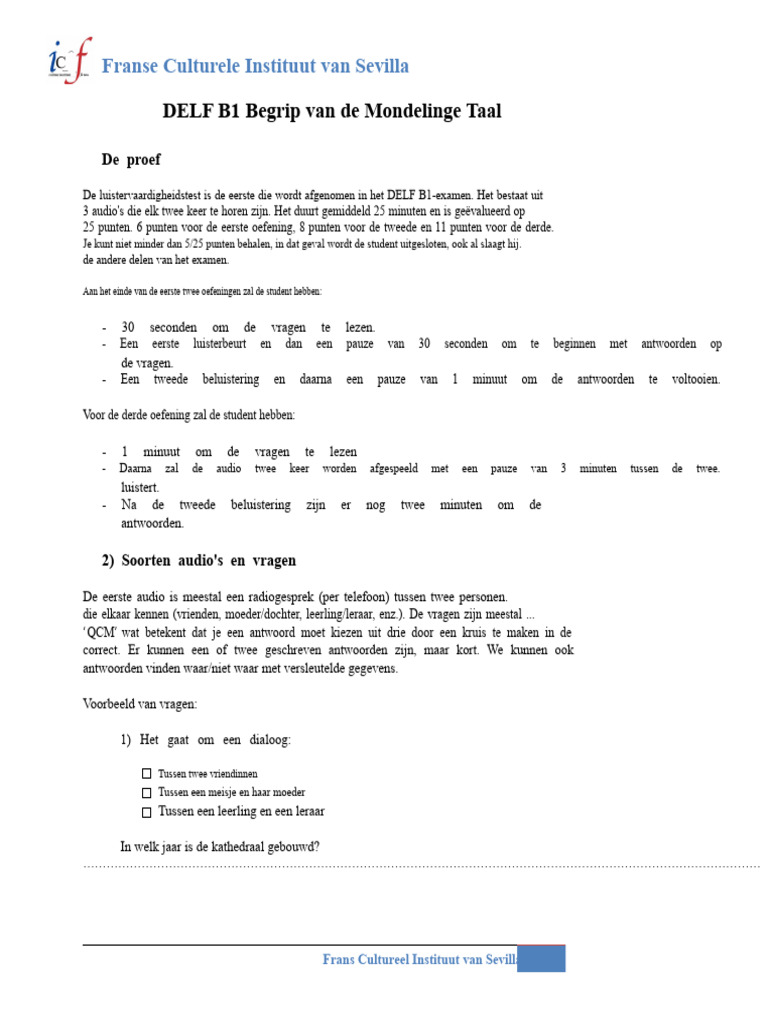 Delf b1 Co | PDF