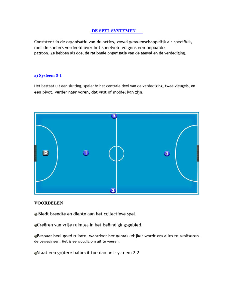 Futsal Speel Systemen | PDF