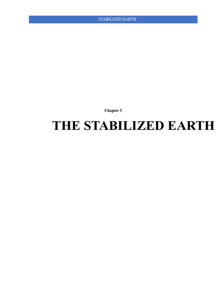 Chapter 5 Stabilized Earth Brick | PDF | Brick | Soil
