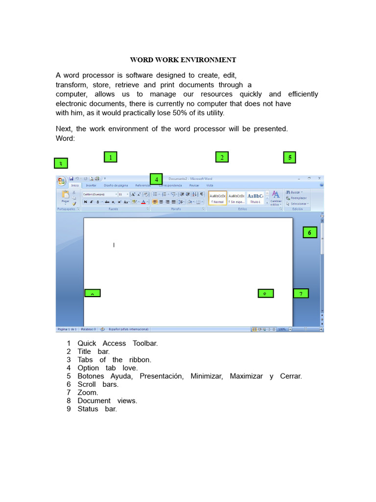Work Environment Word | PDF | Microsoft Word | Software