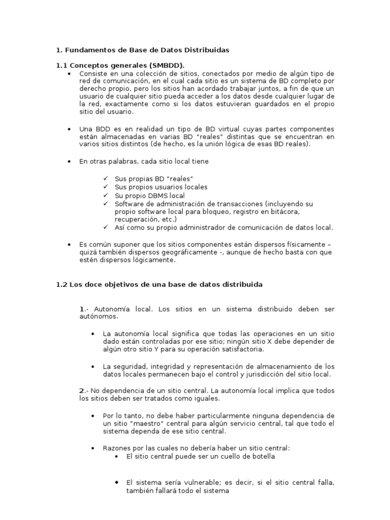 Fundamentos de Base de Datos Distribuidas | PDF | Servidor SQL de Microsoft | SQL