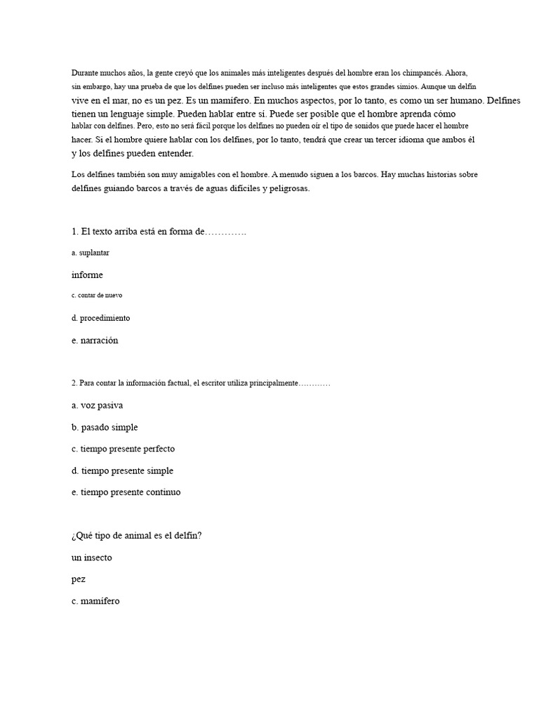 Ejemplo de Pregunta Sobre Texto Informativo | PDF | Águila | Mariposa