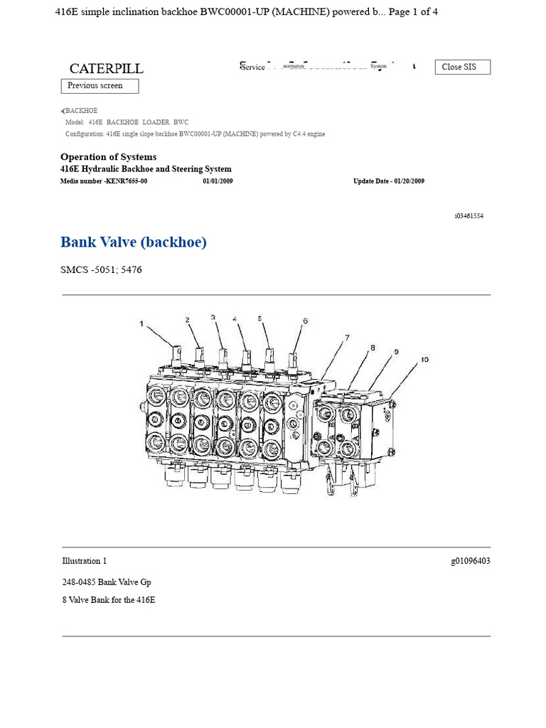 Hydraulic Bank of The Equipment 416e PDF | PDF | Valve | Loader (Equipment)