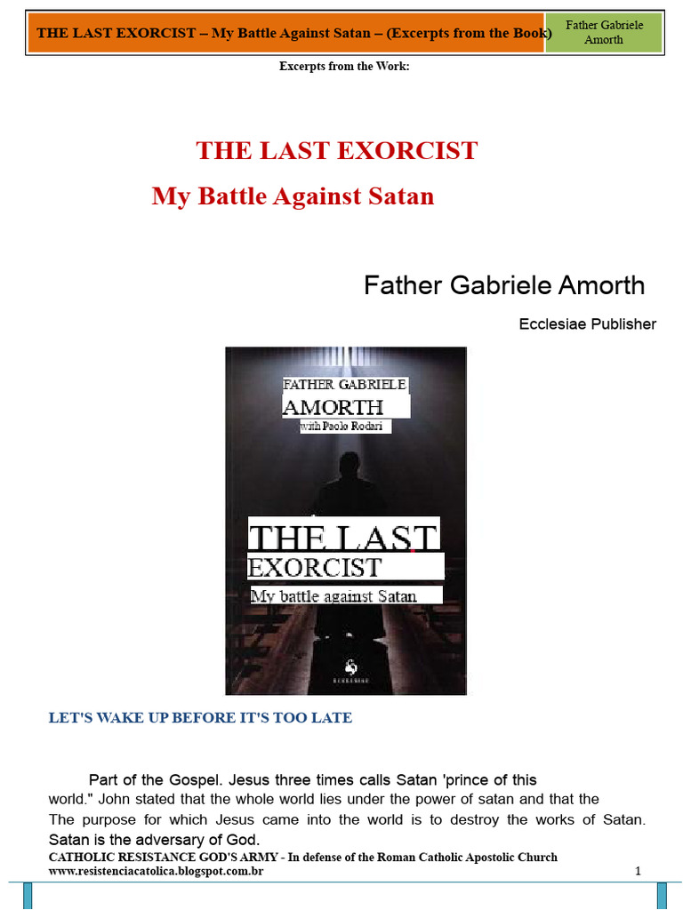 The Last Exorcist | PDF | Exorcism | Satan