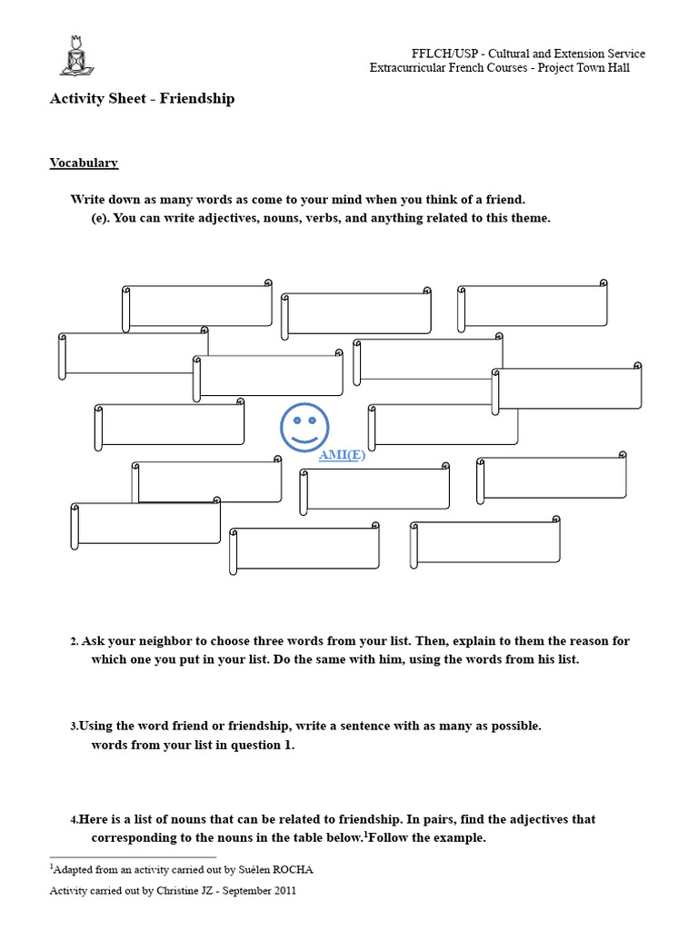 A2-B1 Activity Friendship | PDF