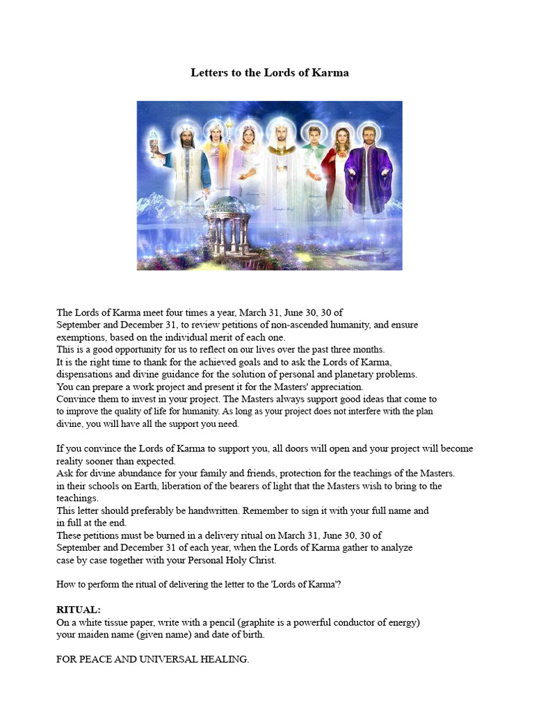 1 Lords of Karma PDF | PDF | Karma | Prayer