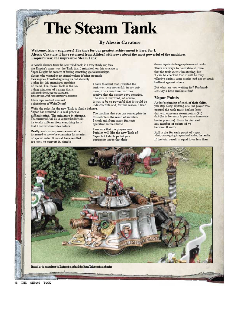Steam Tank Rules | PDF | Tanks | Gun Turret