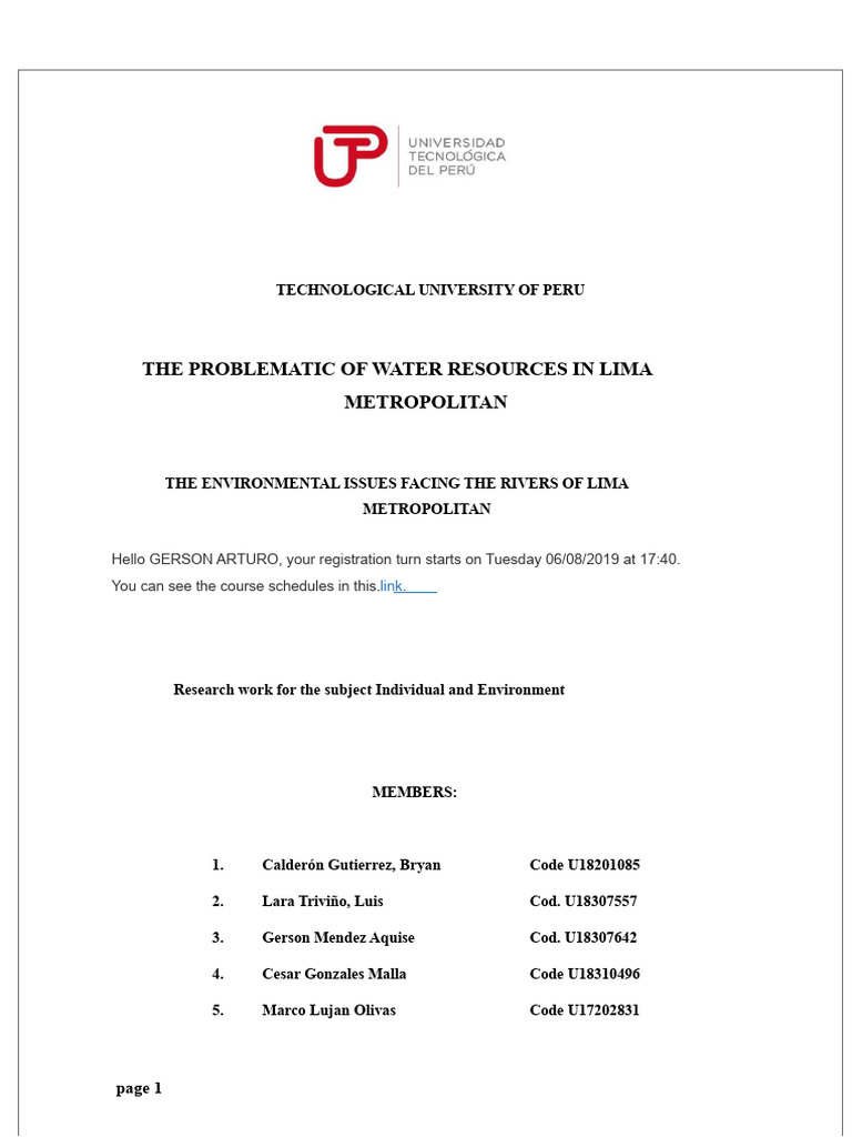 Final Monograph | PDF | Drinking Water | Infection