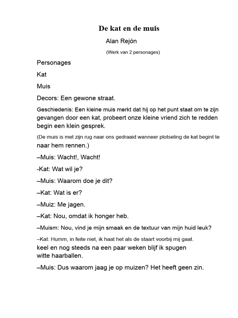 De Kat en de Muis | PDF
