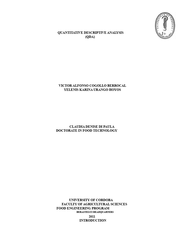 Descriptive Quantitative Analysis | PDF | Perception | Quantitative ...