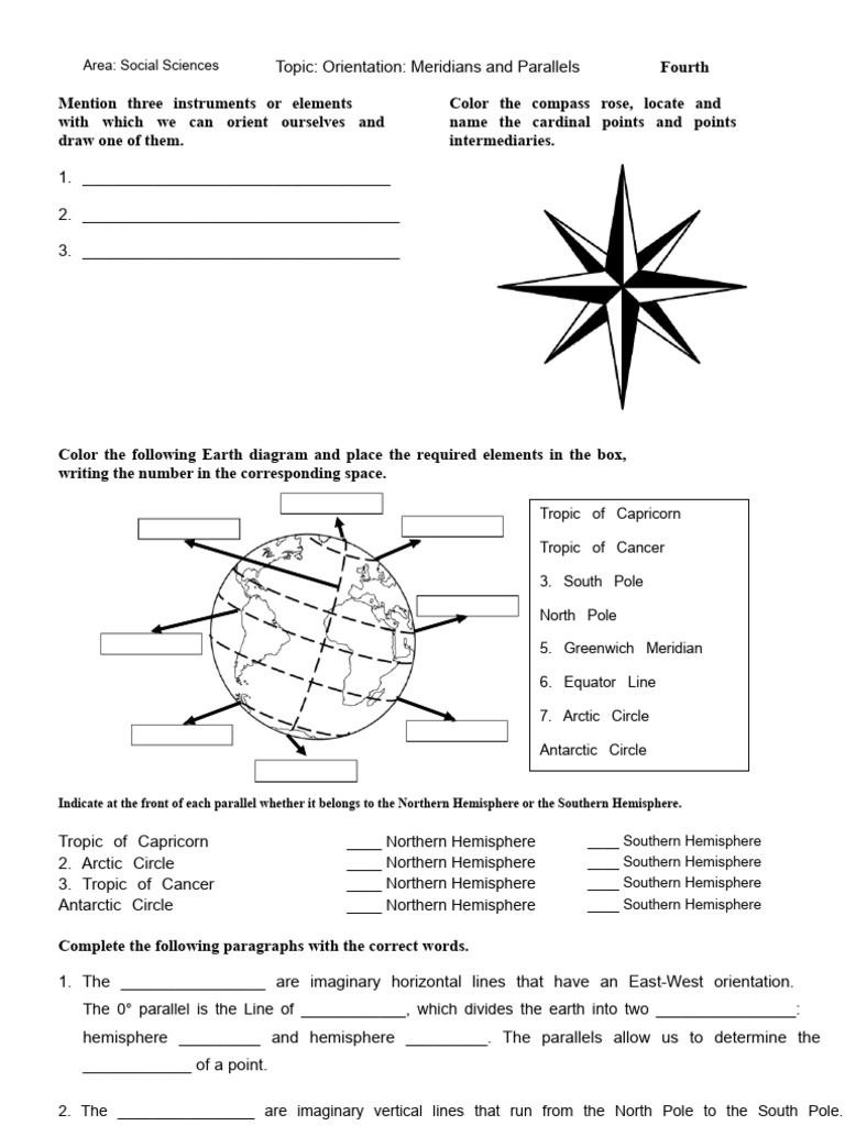 Workshop On Orientation - Meridians and Parallels | PDF | Physical ...