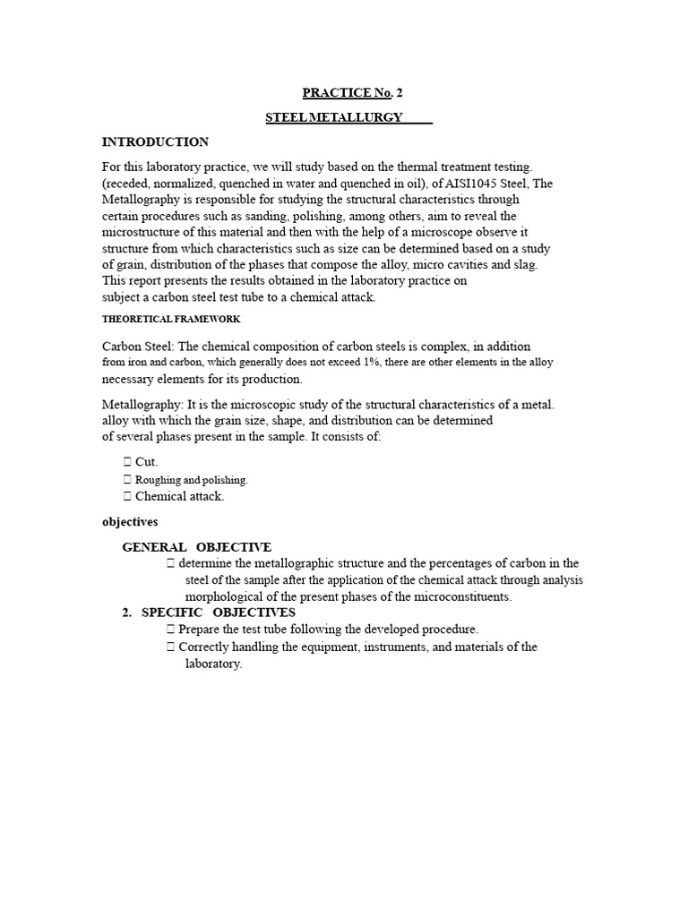 Report 2 Mec Lab 324 | PDF | Steel | Metals