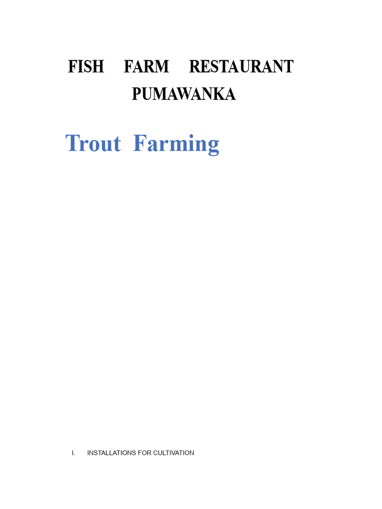 Trout Ponds | PDF | Pond | Water