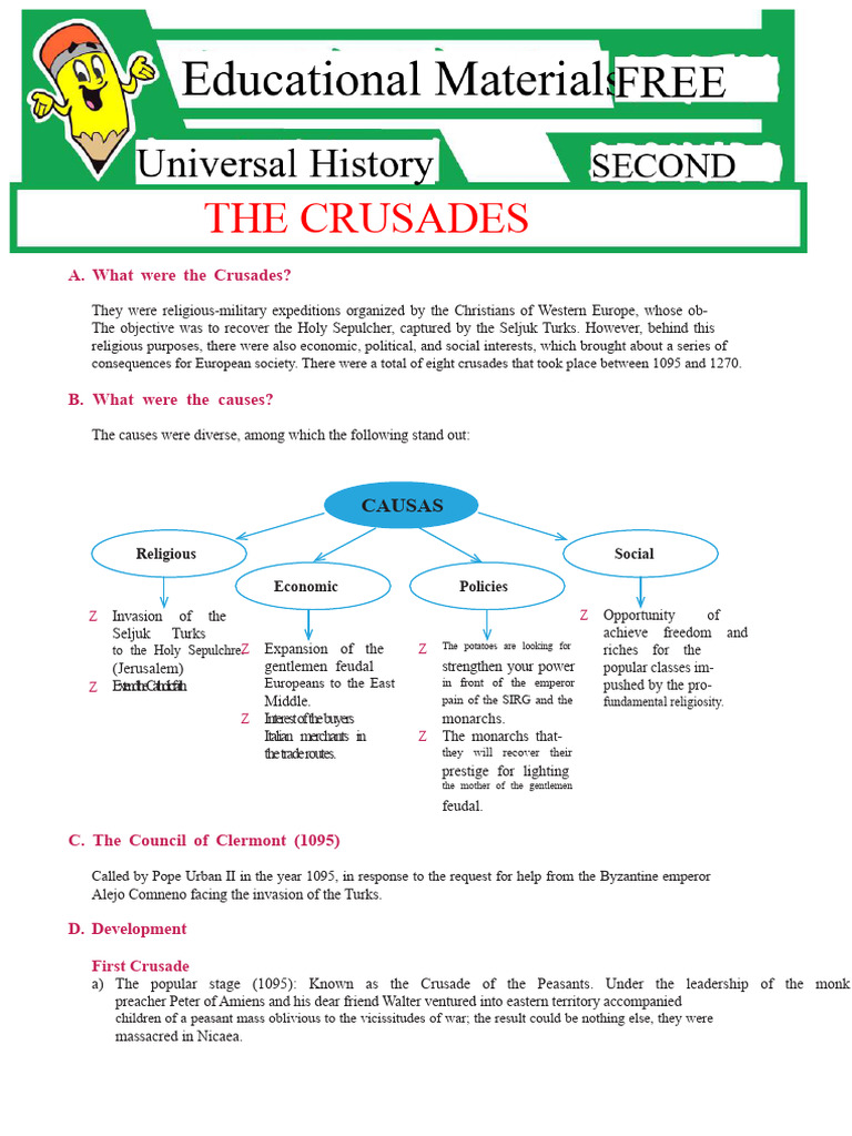 The Crusades For Second Grade of Secondary School PDF | PDF | Crusades ...