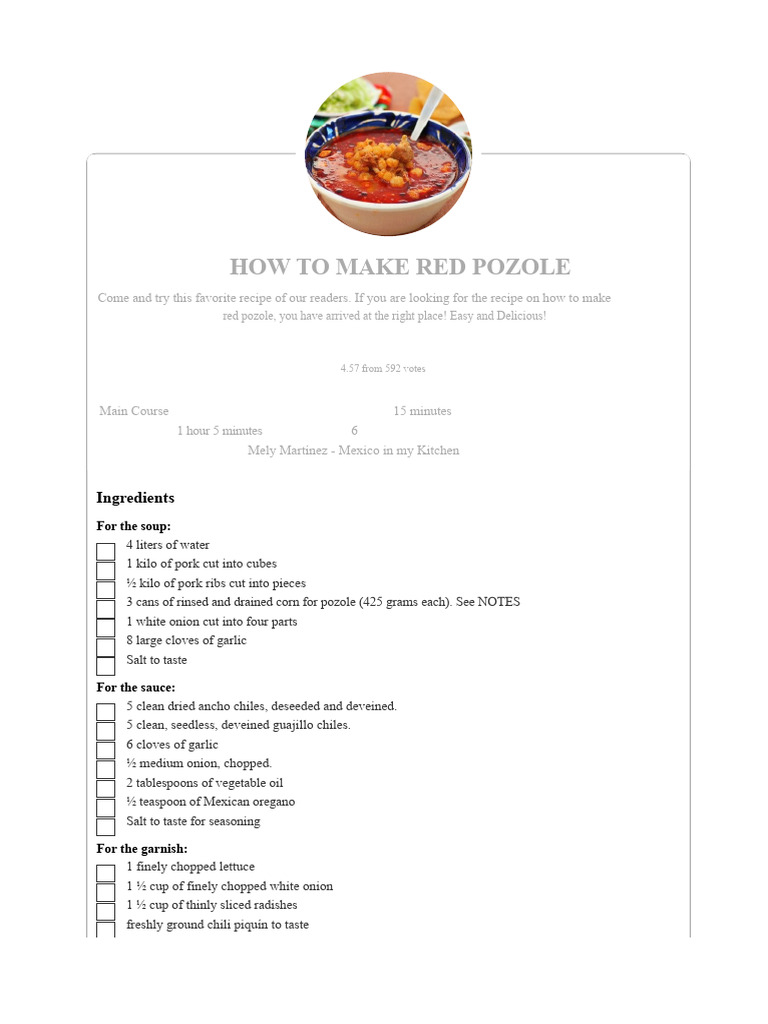 HOW TO MAKE RED POZOLE - Mexican Food Recipes - Mexico in My Kitchen ...