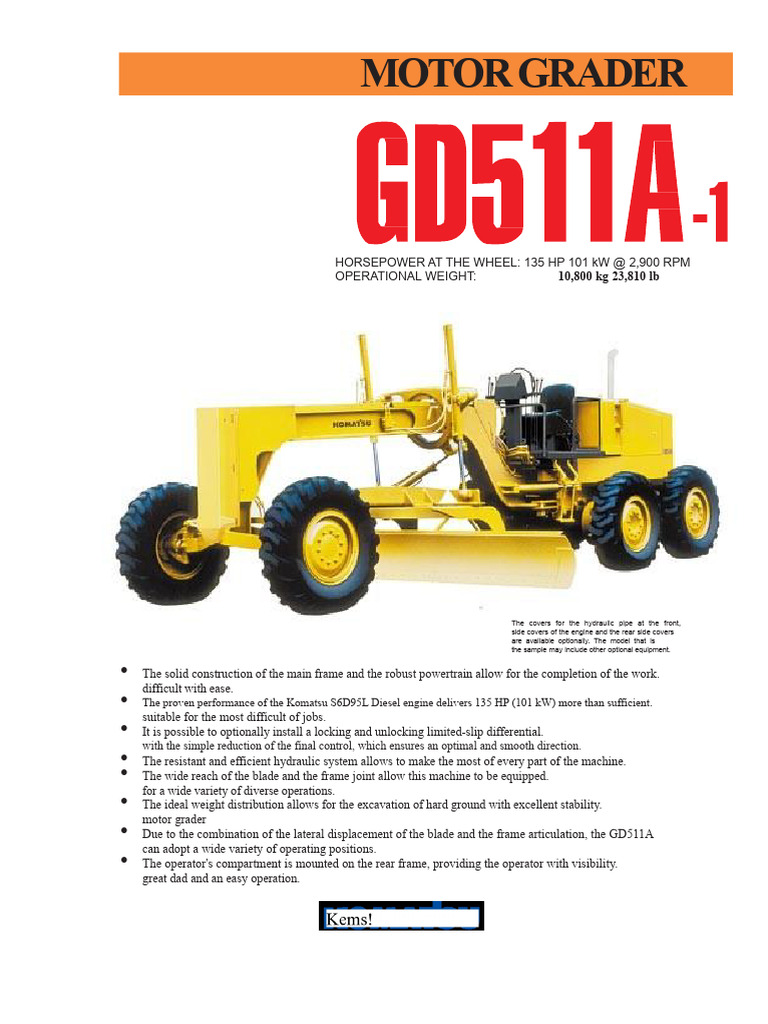 Komatsu GD511A 1 | PDF | Engines | Axle