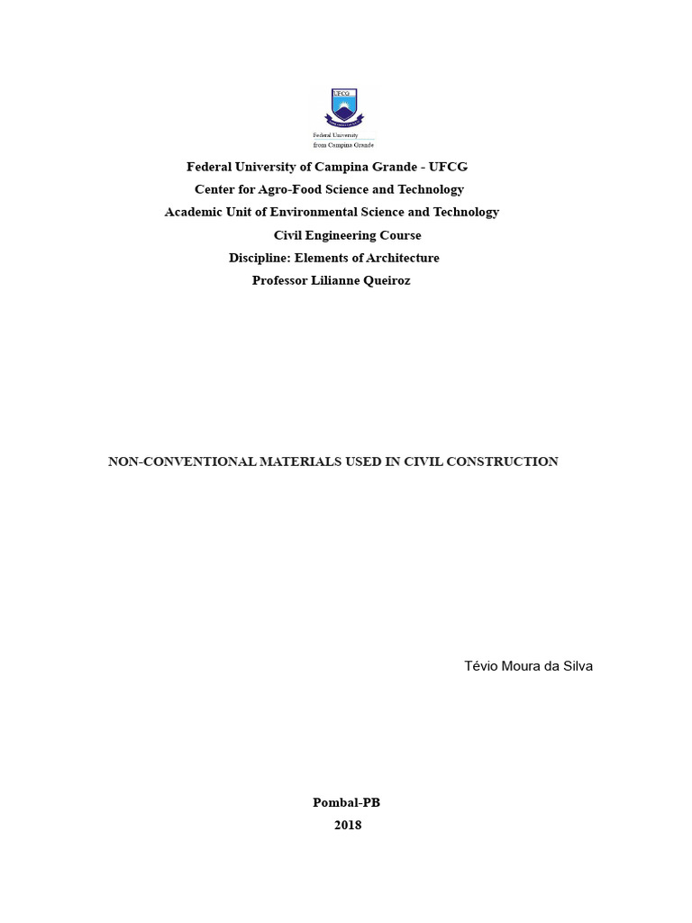 Non-Conventional Materials in Construction | PDF | Concrete | Waste