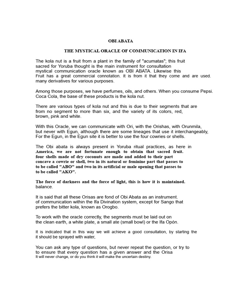 Obi Abata | PDF | Wisdom | Spirituality