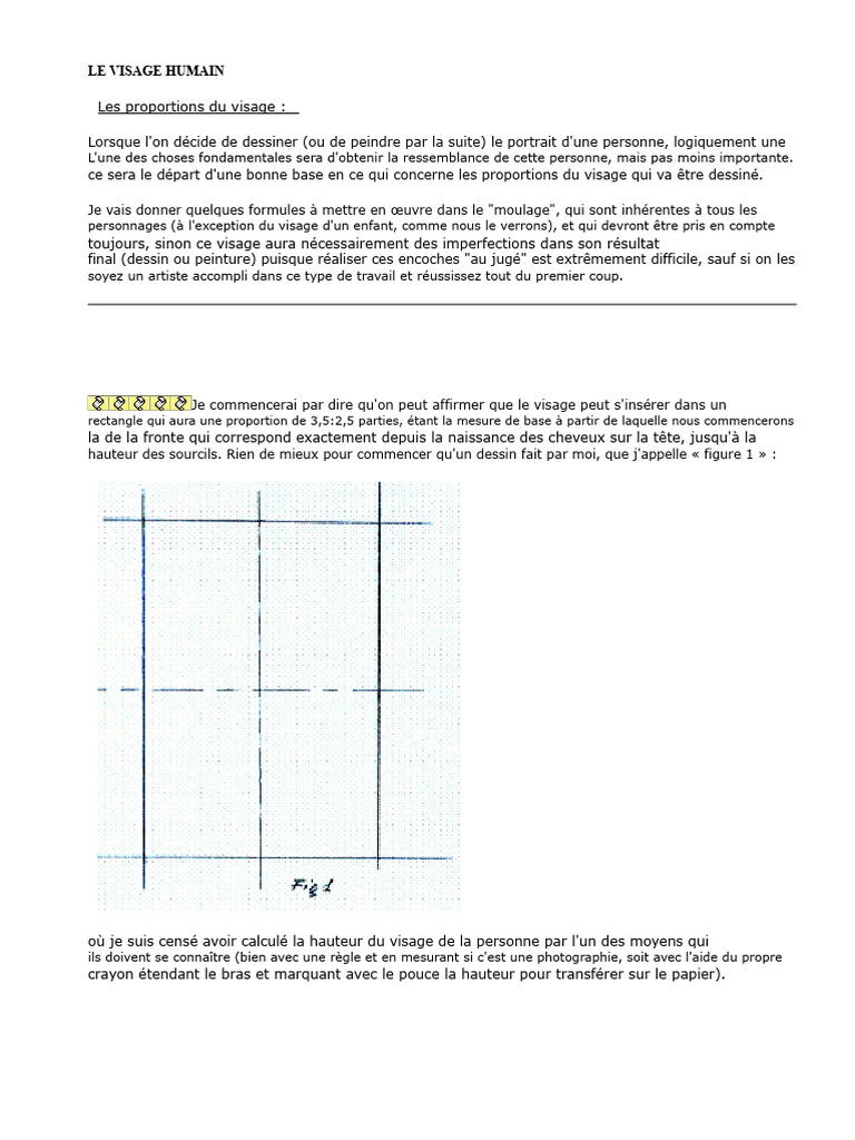 Proportions et Techniques de Dessin du Visage | PDF