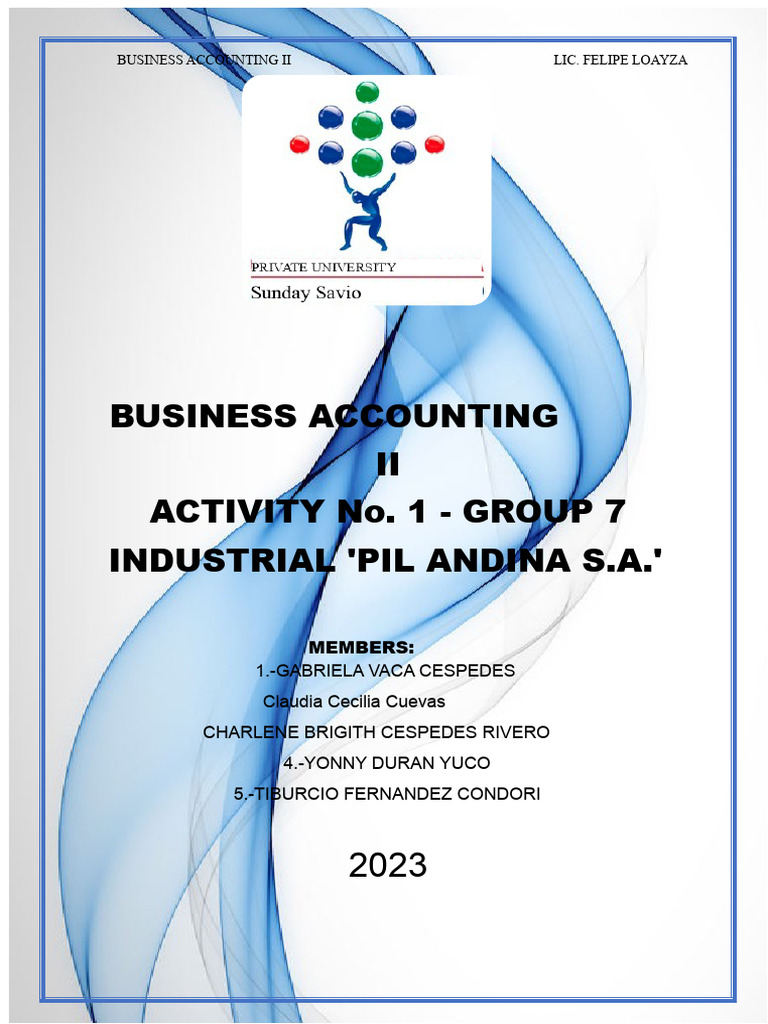 Accounting Standard Activity - N.1 - Pil - Andina | PDF | International ...