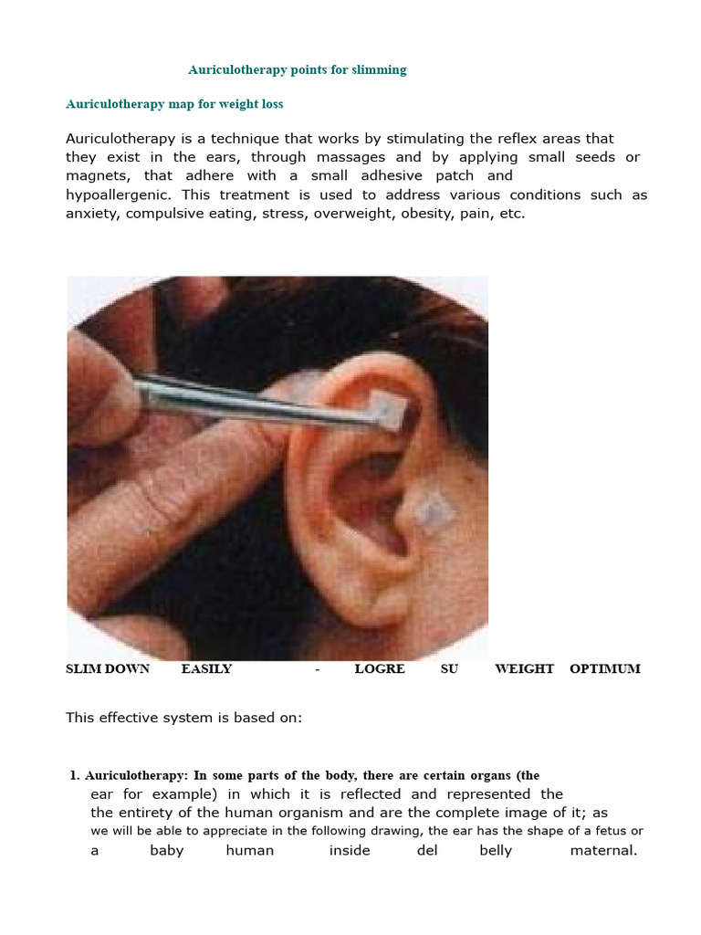 Auriculotherapy Points For Weight Loss | PDF | Urinary System | Diet ...
