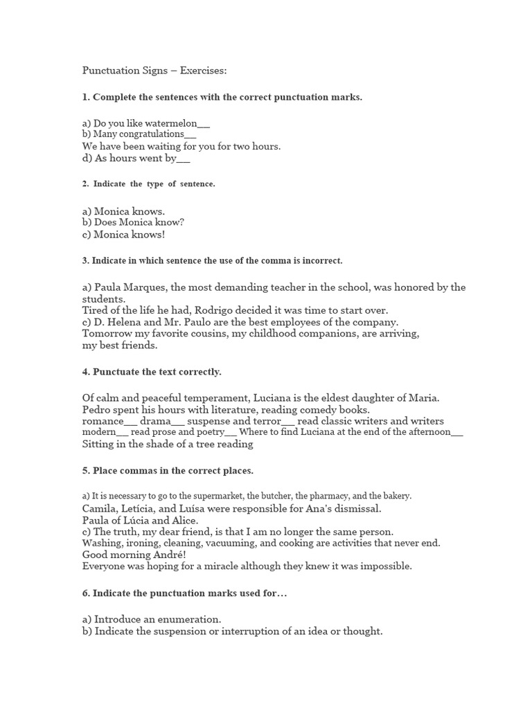 Punctuation Marks | PDF | Comma | Punctuation